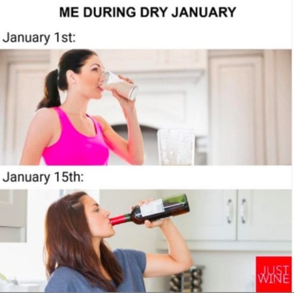 Deze geniale 'Dry January' memes moet je gezien hebben!