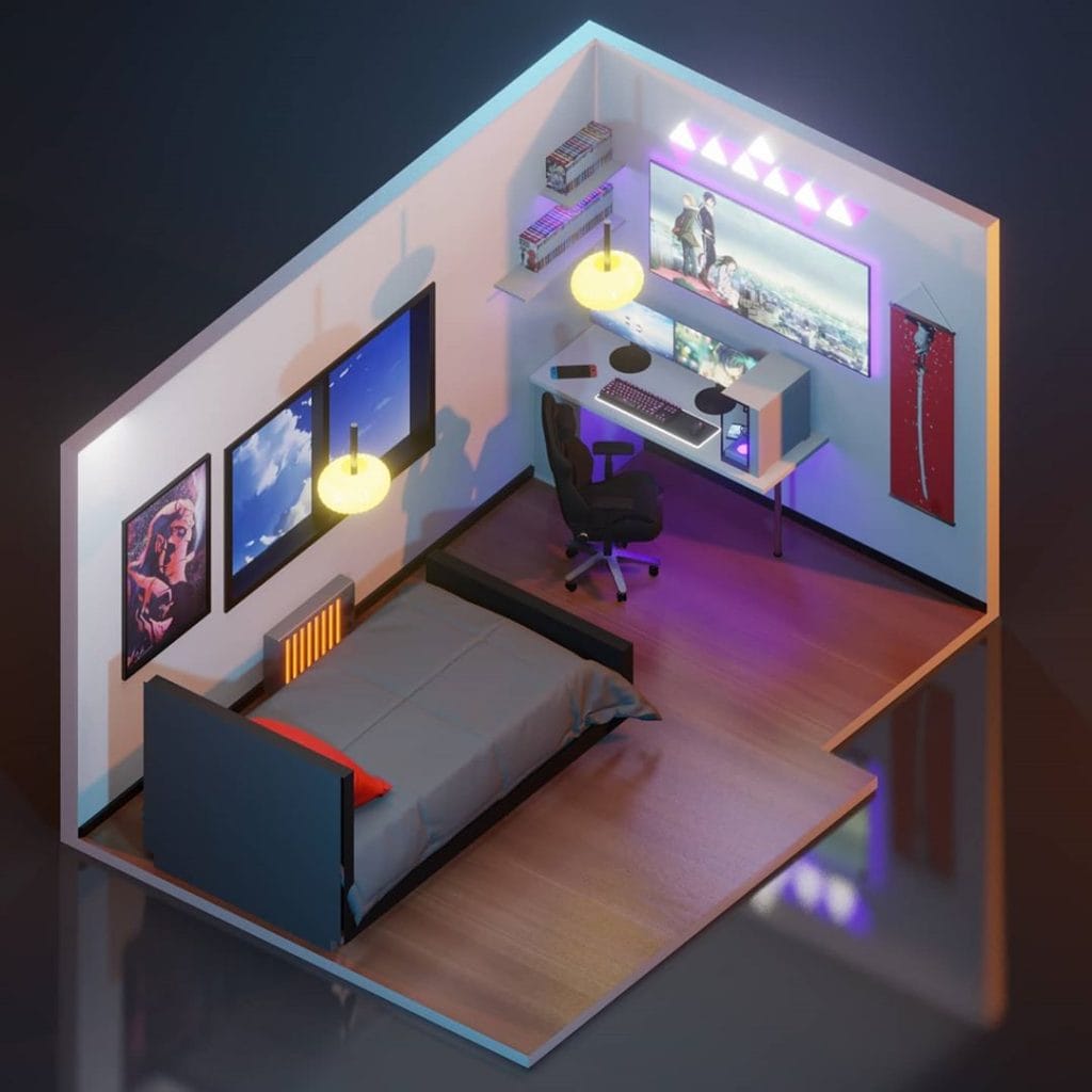 De coolste 3D gaming-setups staan op het account van dopegamingsetup